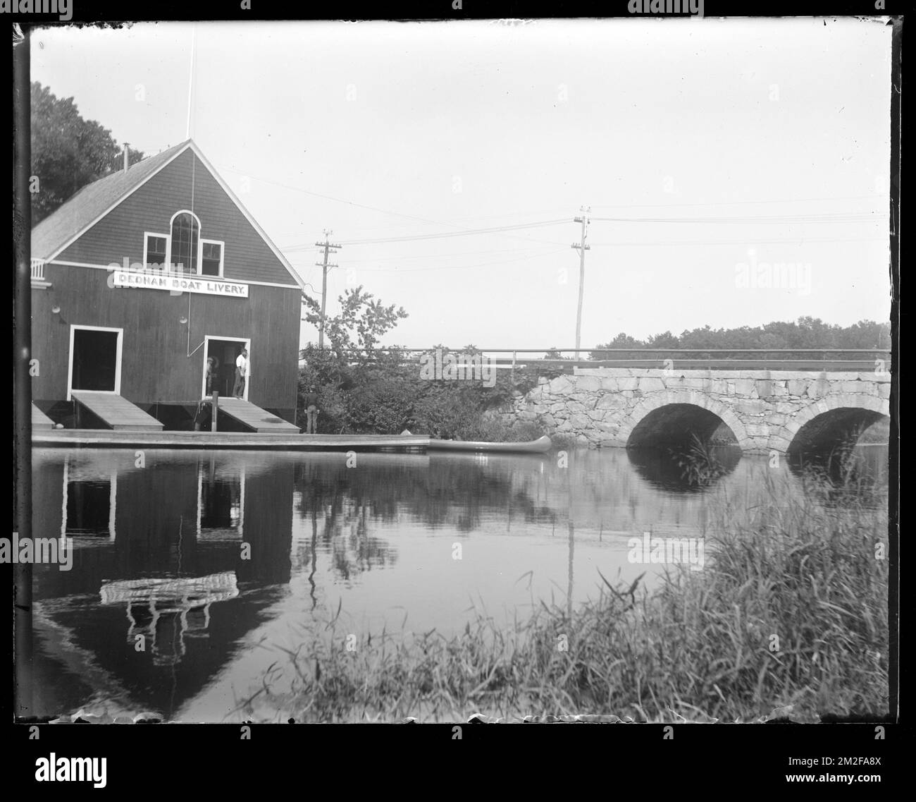 'Dedham Boat Livery' and bridge , Boathouses, Bridges. Hingham Public ...
