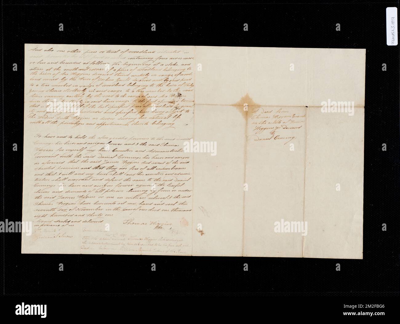 Deed of property in Brewster sold to Daniel Comings of Orleans by ...