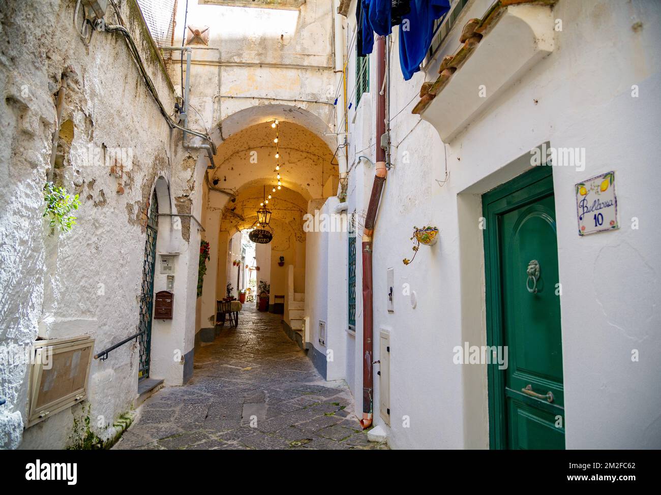 April 20 2022-Ravello Italy a city with very narrow streets like a ...