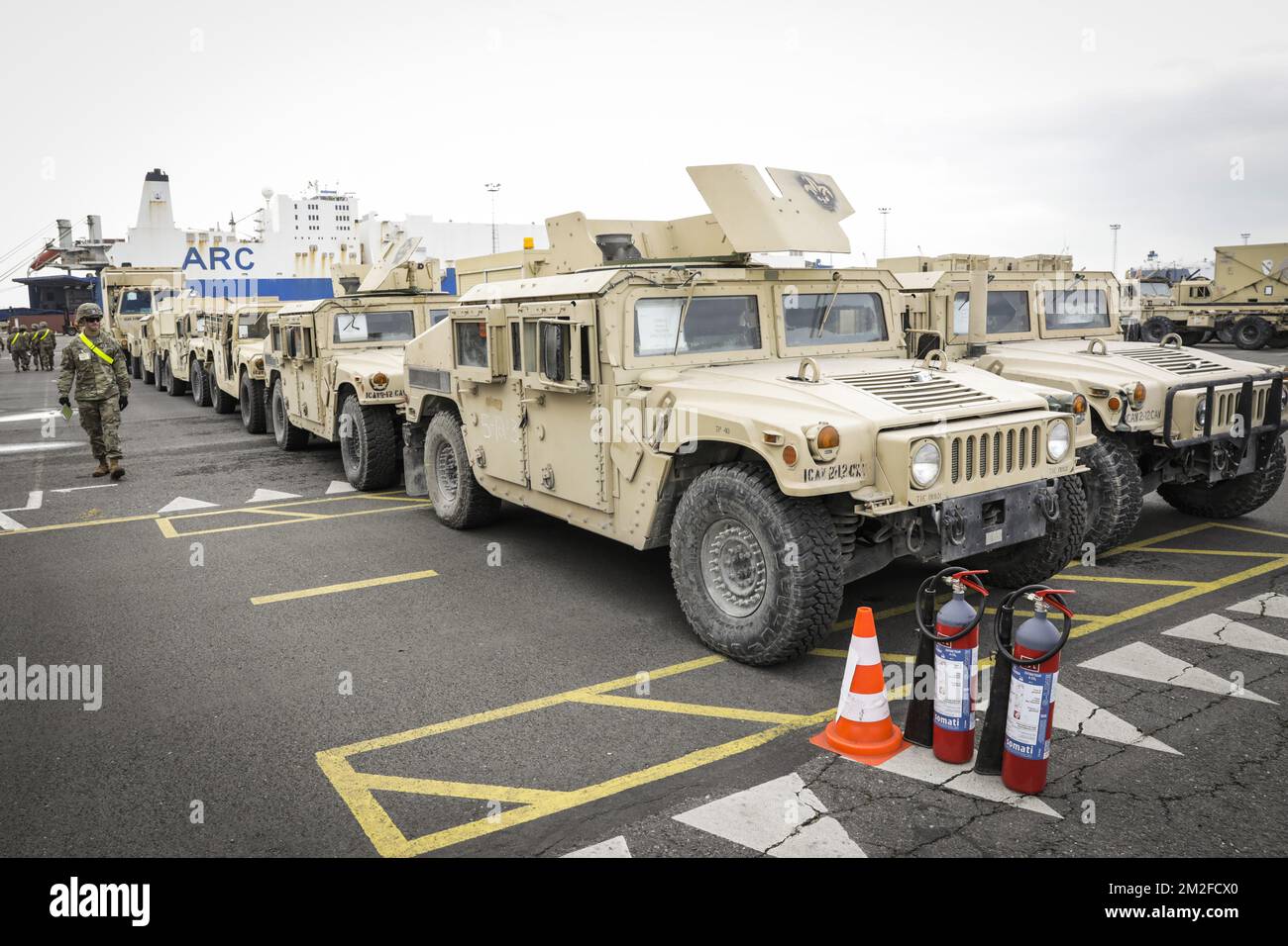 Illustration picture shows the military operation 'Fort to Port' of the ...