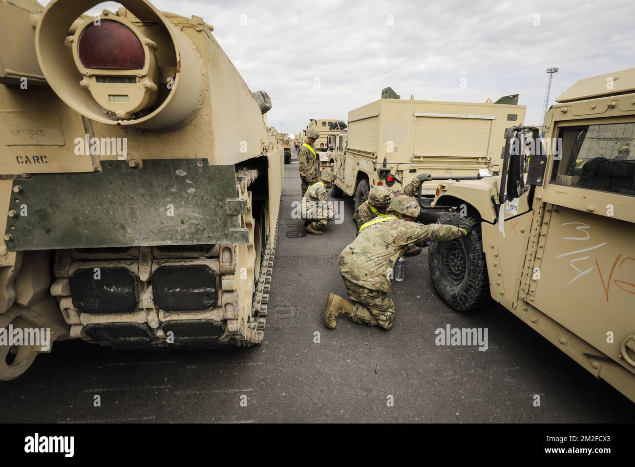 Illustration picture shows the military operation 'Fort to Port' of the ...