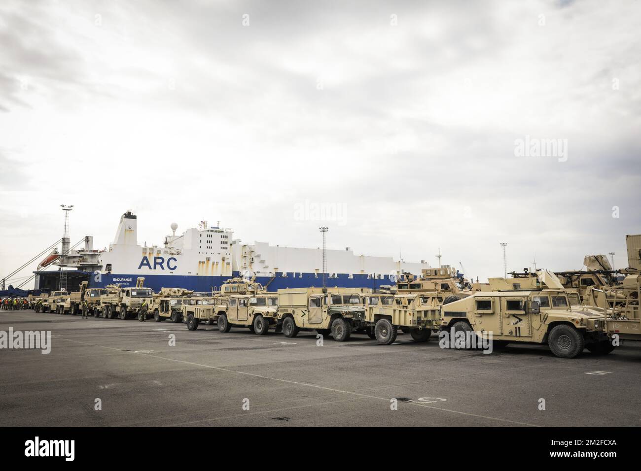 Illustration picture shows the military operation 'Fort to Port' of the ...