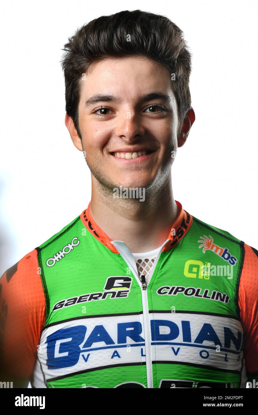 Daniel Savini of Bardiani CSF poses for the photographer during a ...