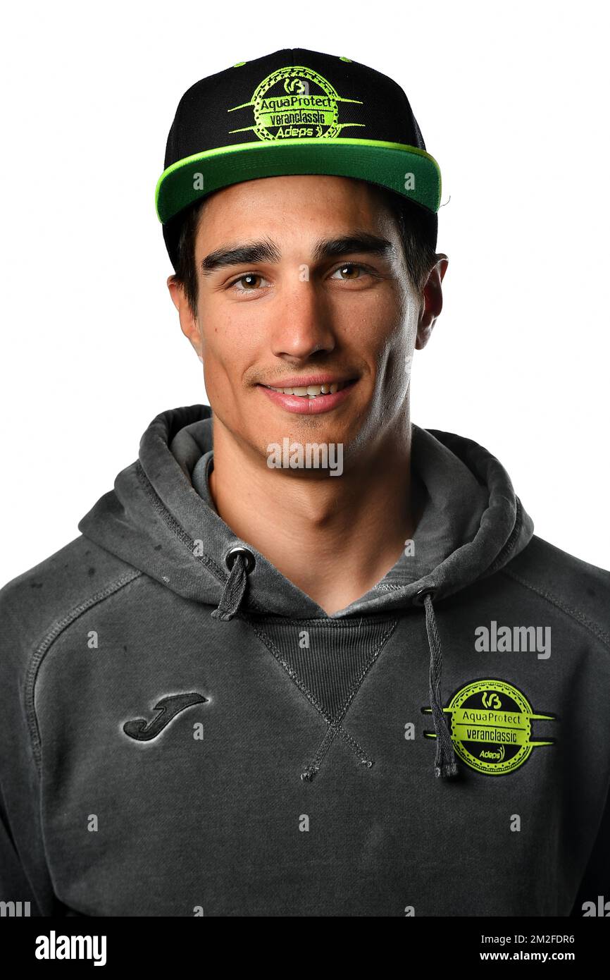 Belgian Antoine Warnier of WB Veranclassic Aqua Protect poses for the ...