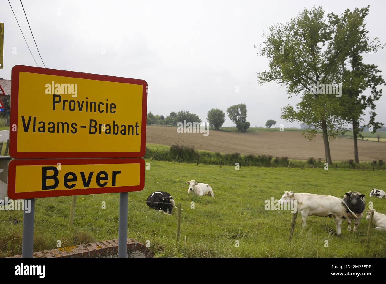 Illustration shows the name of the Bever - Bievene municipality on a ...