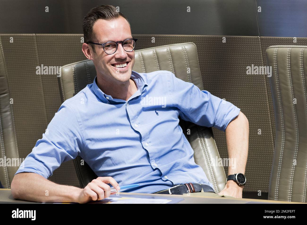 sp.a's Rob Beenders pictured during a plenary session of the Flemish ...