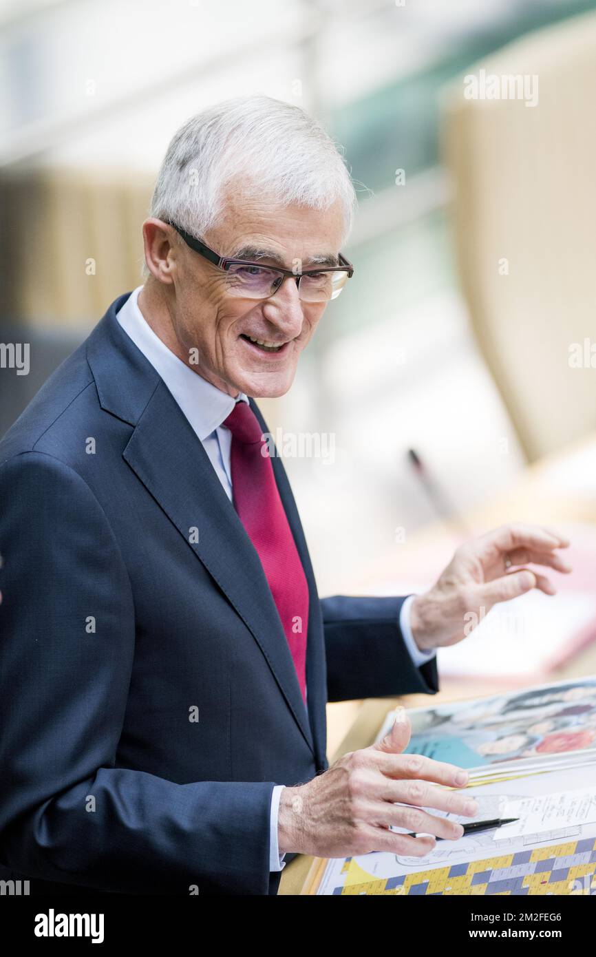 Flemish Minister-President Geert Bourgeois pictured during a plenary ...