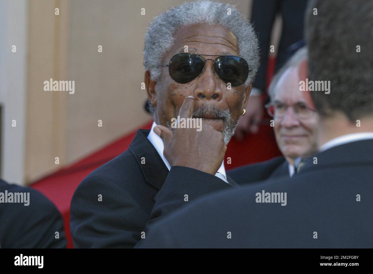 Morgan Freeman on the red carpet at the 2005 Cannes Film Festival ...