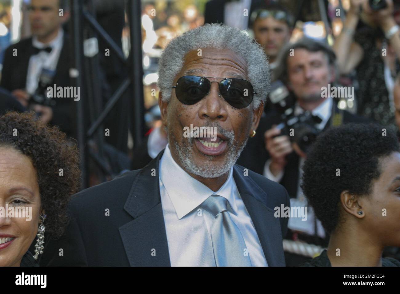 Morgan Freeman on the red carpet at the 2005 Cannes Film Festival ...