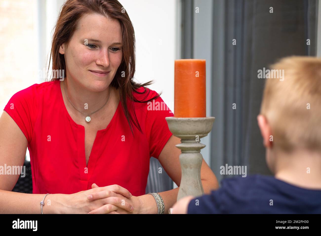Mother and child. | Mère-fils. 05/05/2016 Stock Photo - Alamy