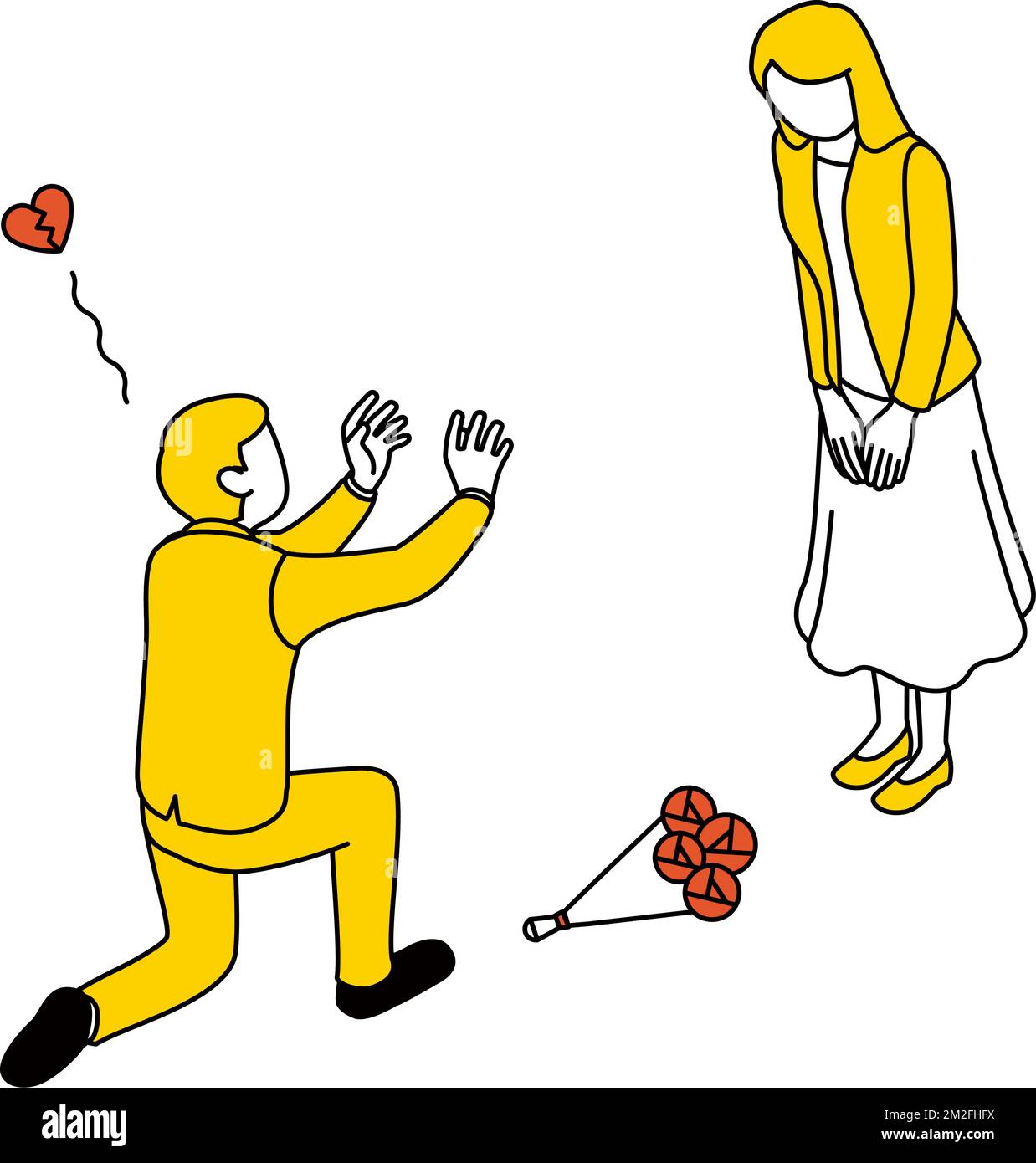 Man who confessed his love with a bouquet of roses and broke his heart ...