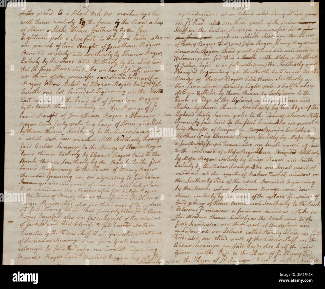 Deed of property in Harwich sold to Moses Rogers, Henry Rogers, Amariah ...