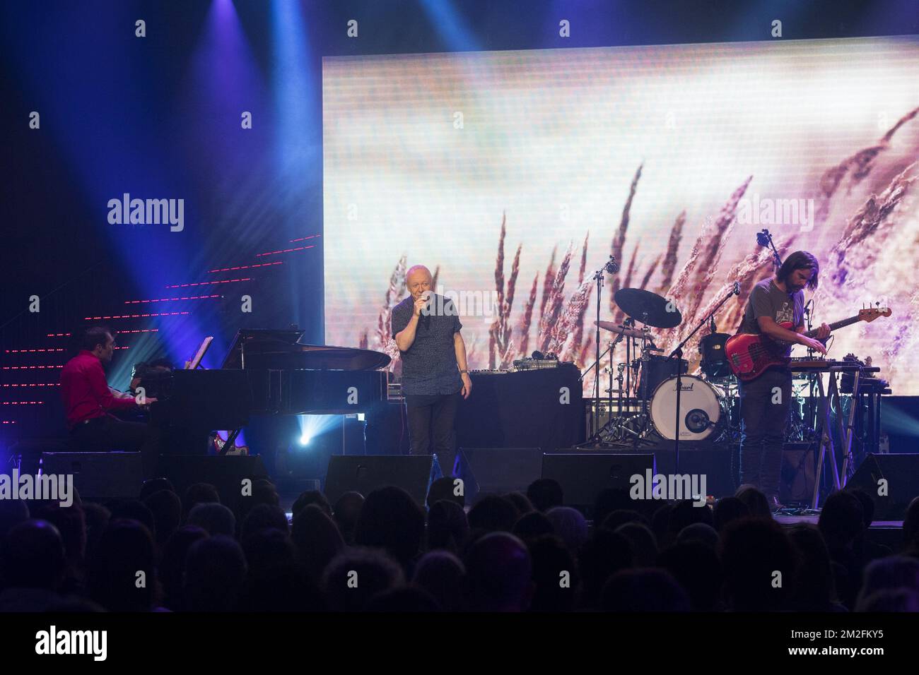 MNM Trio and Claude Semal perform on stage at the concert with winners ...