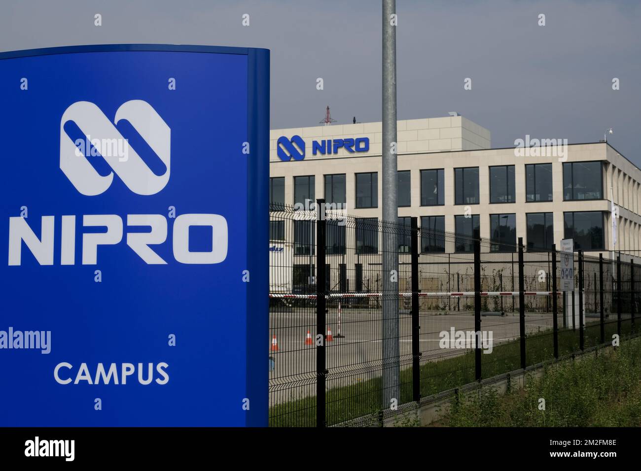 A logo pictured outside the European headquarters of Japanese ...