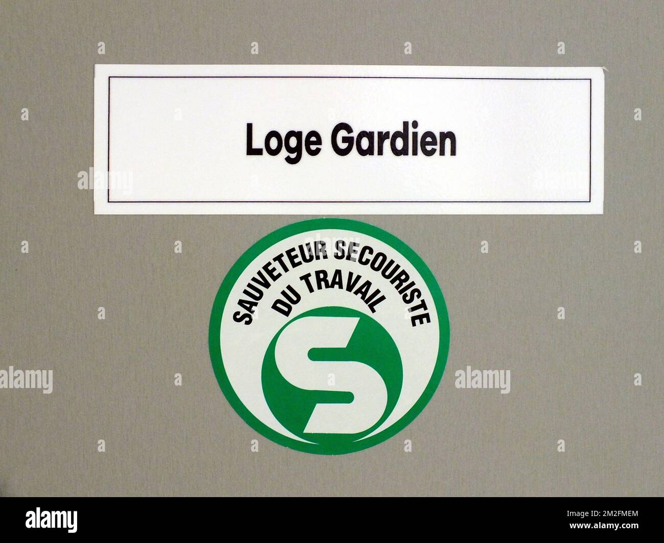 Signage panel | Panneau signalétique loge gardien 29/05/2018 Stock ...