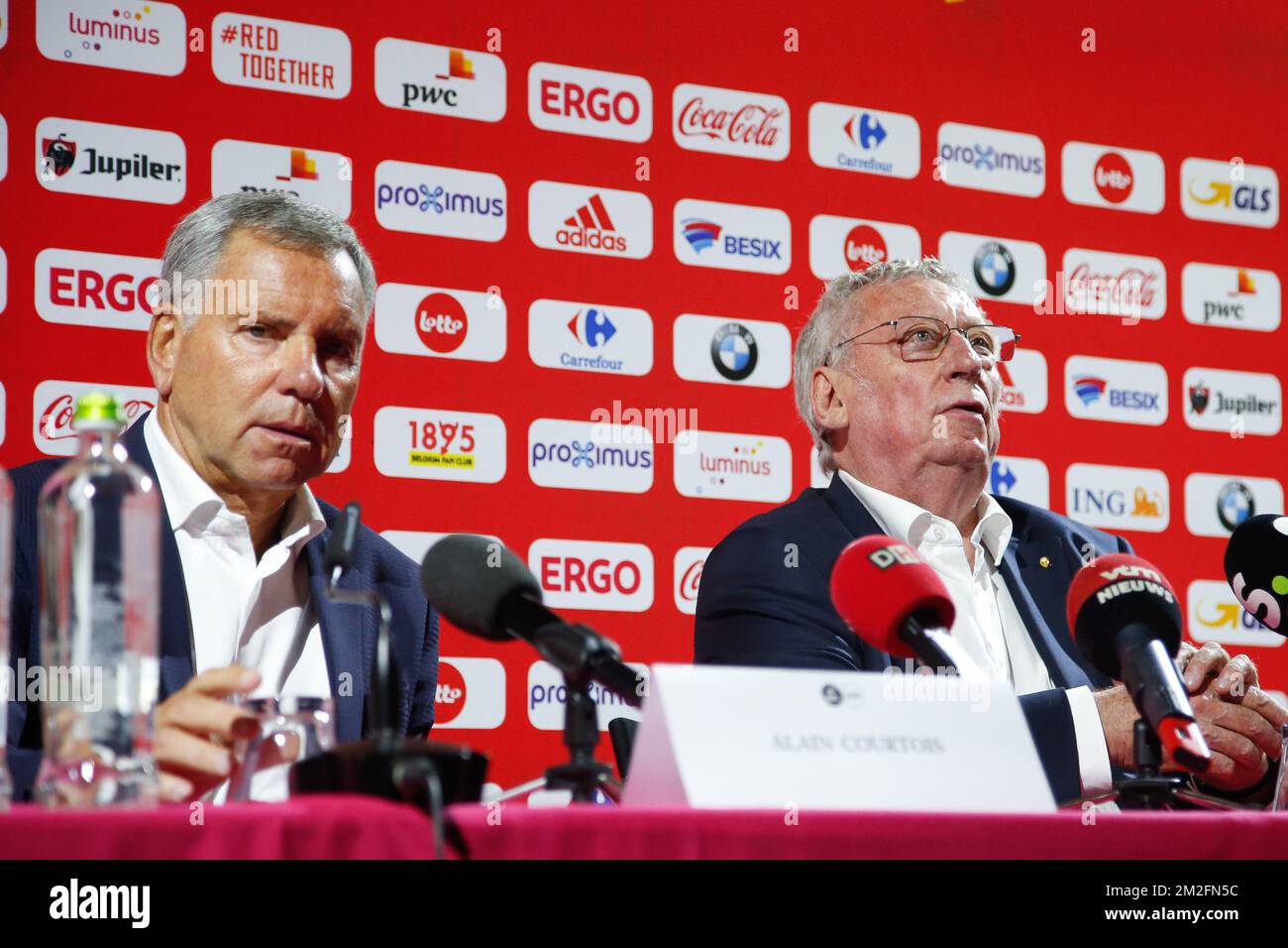 Alain Courtois and KBVB-URBSFA Belgium soccer union Gerard Linard ...