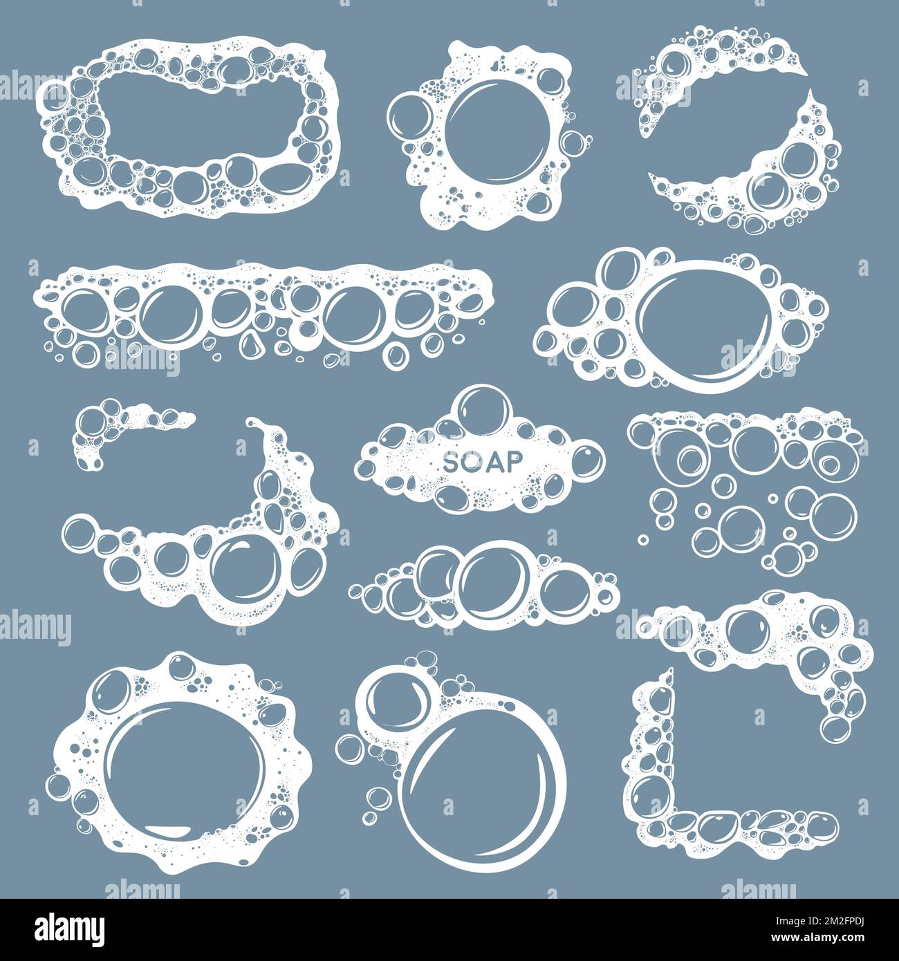 Bubbly foam, soapy water with copy space vector Stock Vector Image ...