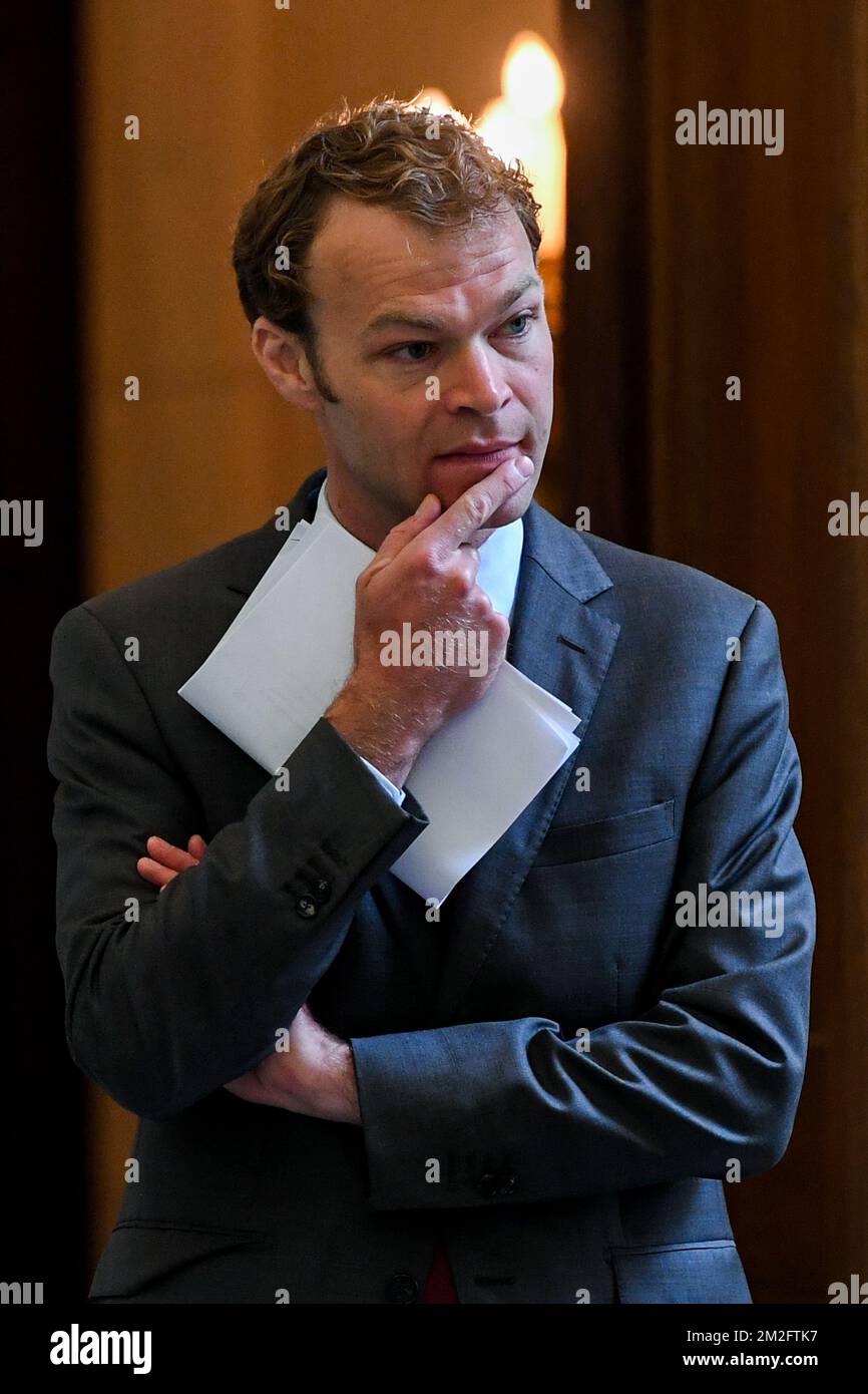 Royal Palace spokesman Francis Sobry pictured during a meeting between ...
