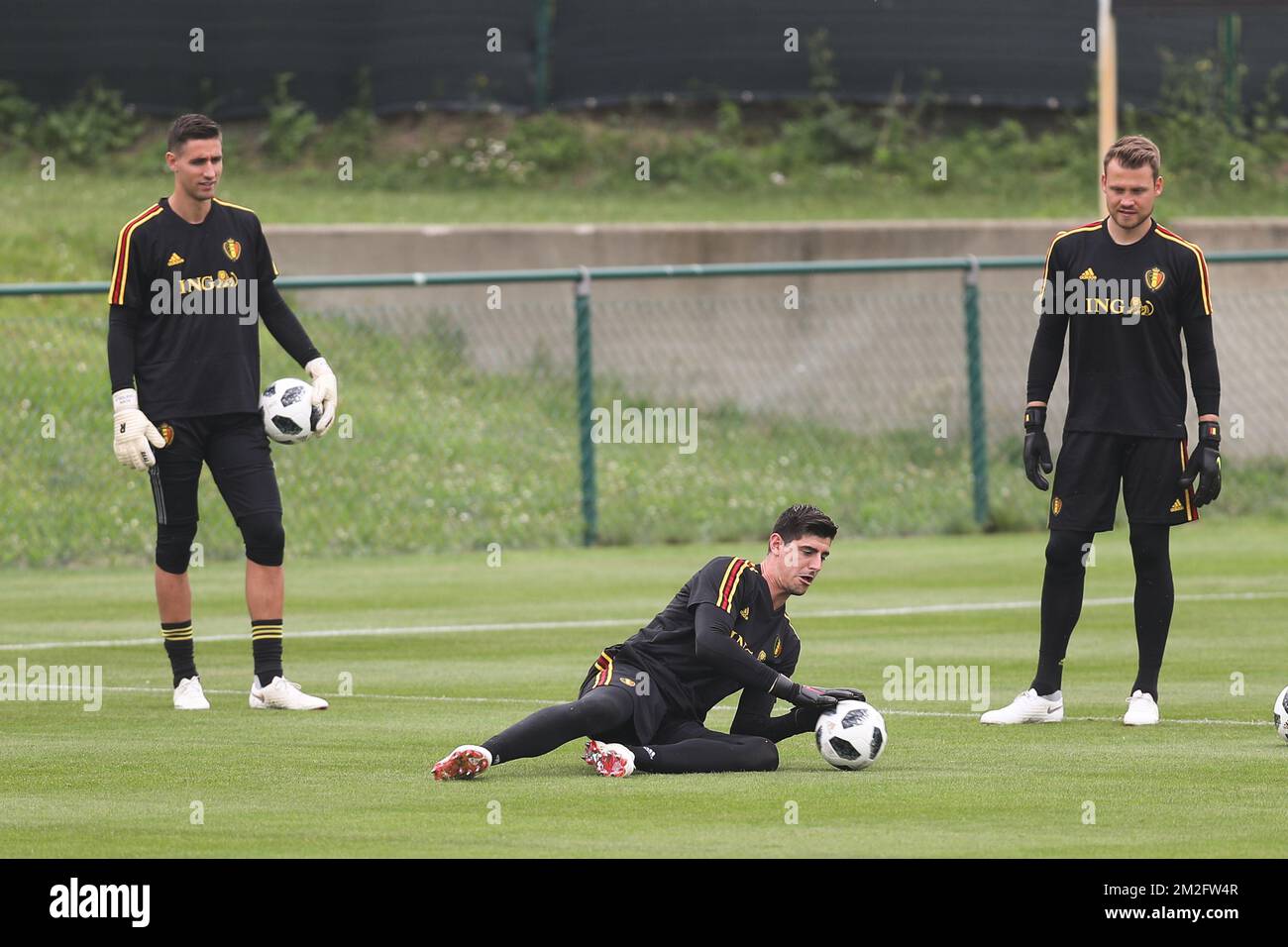 Belgium's goalkeeper Koen Casteels, Belgium's goalkeeper Thibaut ...
