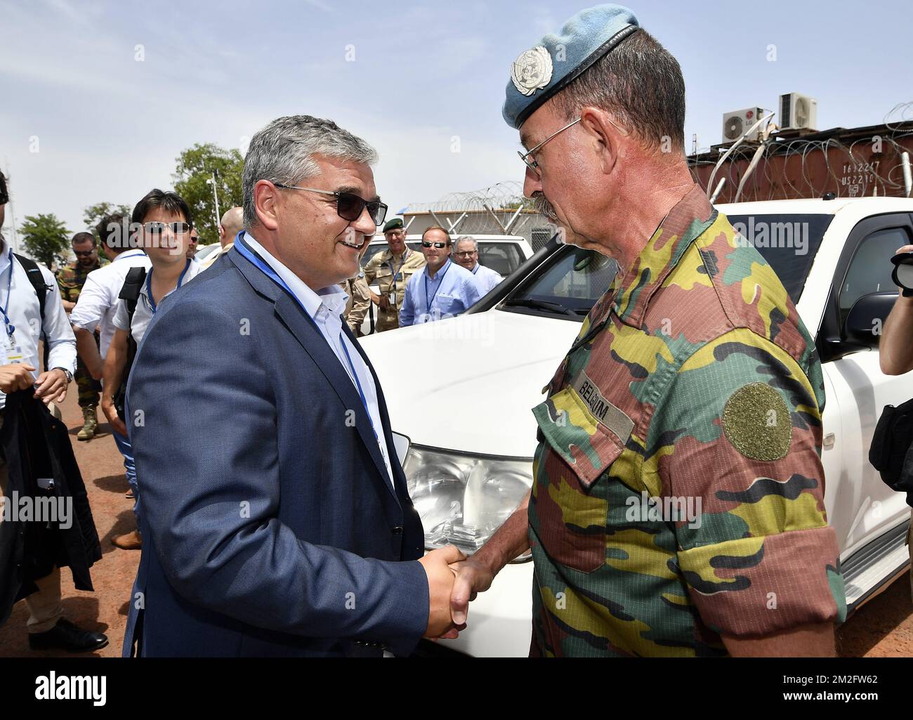 Minister of Defence and Public Service Steven Vandeput and MINUSMA ...