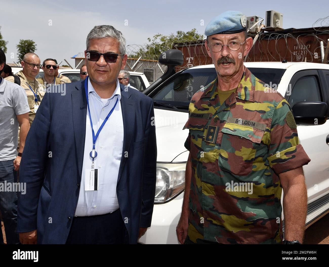 Minister of Defence and Public Service Steven Vandeput and MINUSMA ...