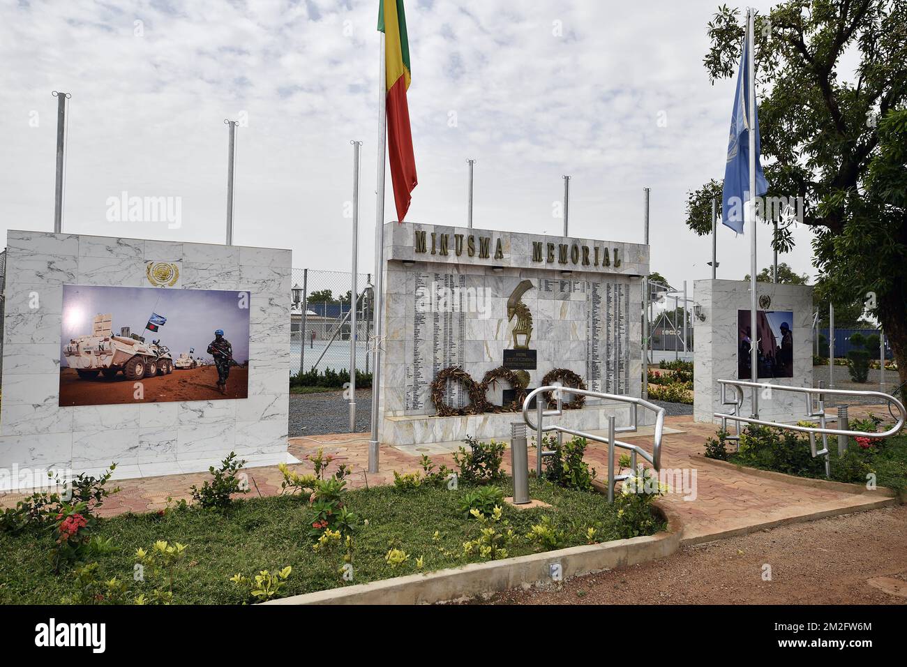 Illustration picture shows the Minusma Memorial of victims during a ...