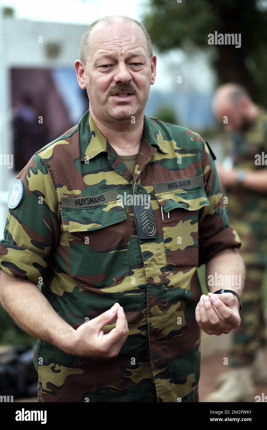 Werner Huysmans pictured during a visit to the Belgian soldiers in ...