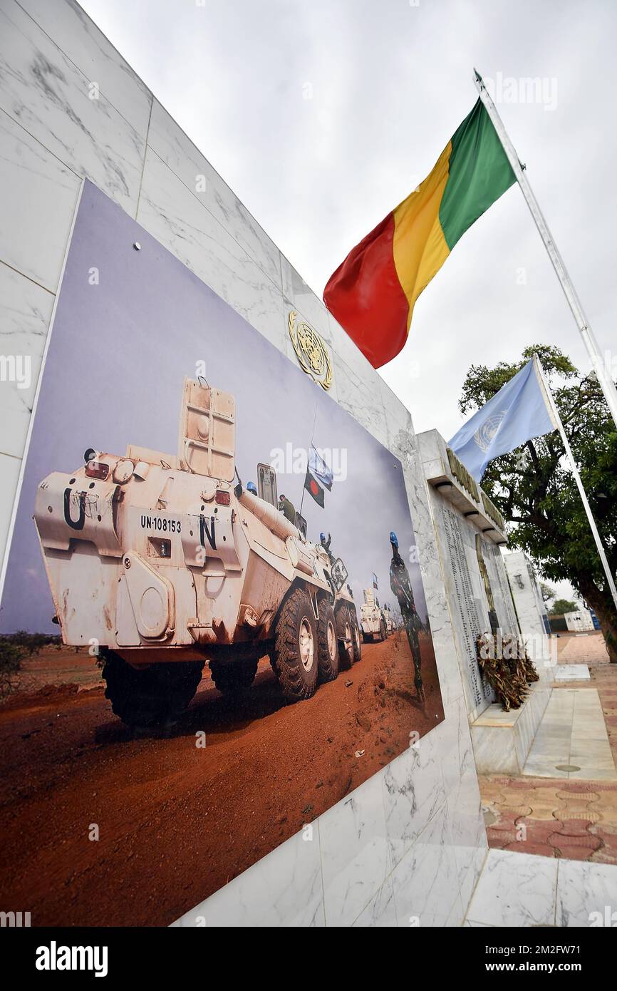 Illustration picture shows the Minusma Memorial of victims during a ...