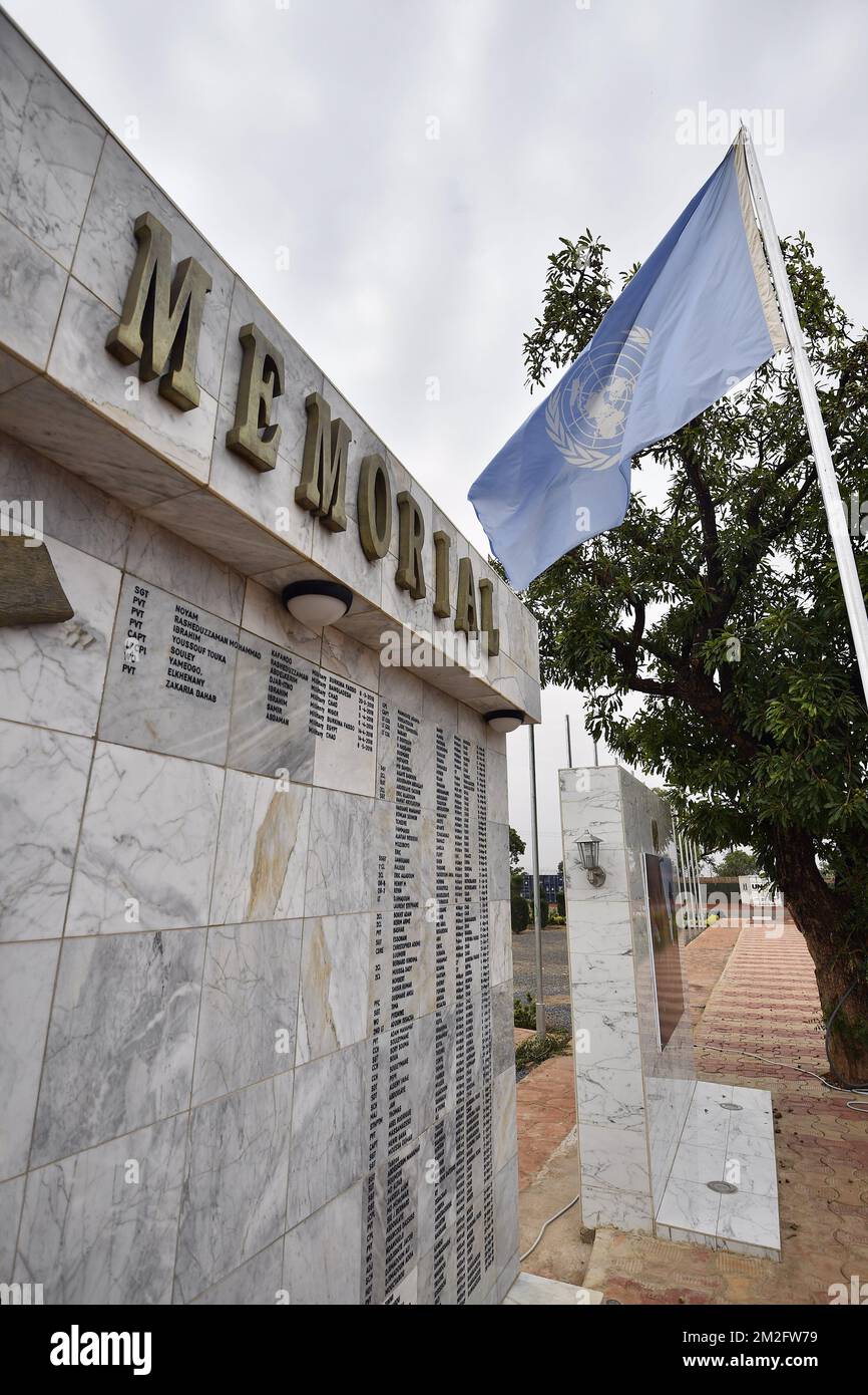 Illustration picture shows the Minusma Memorial of victims during a ...