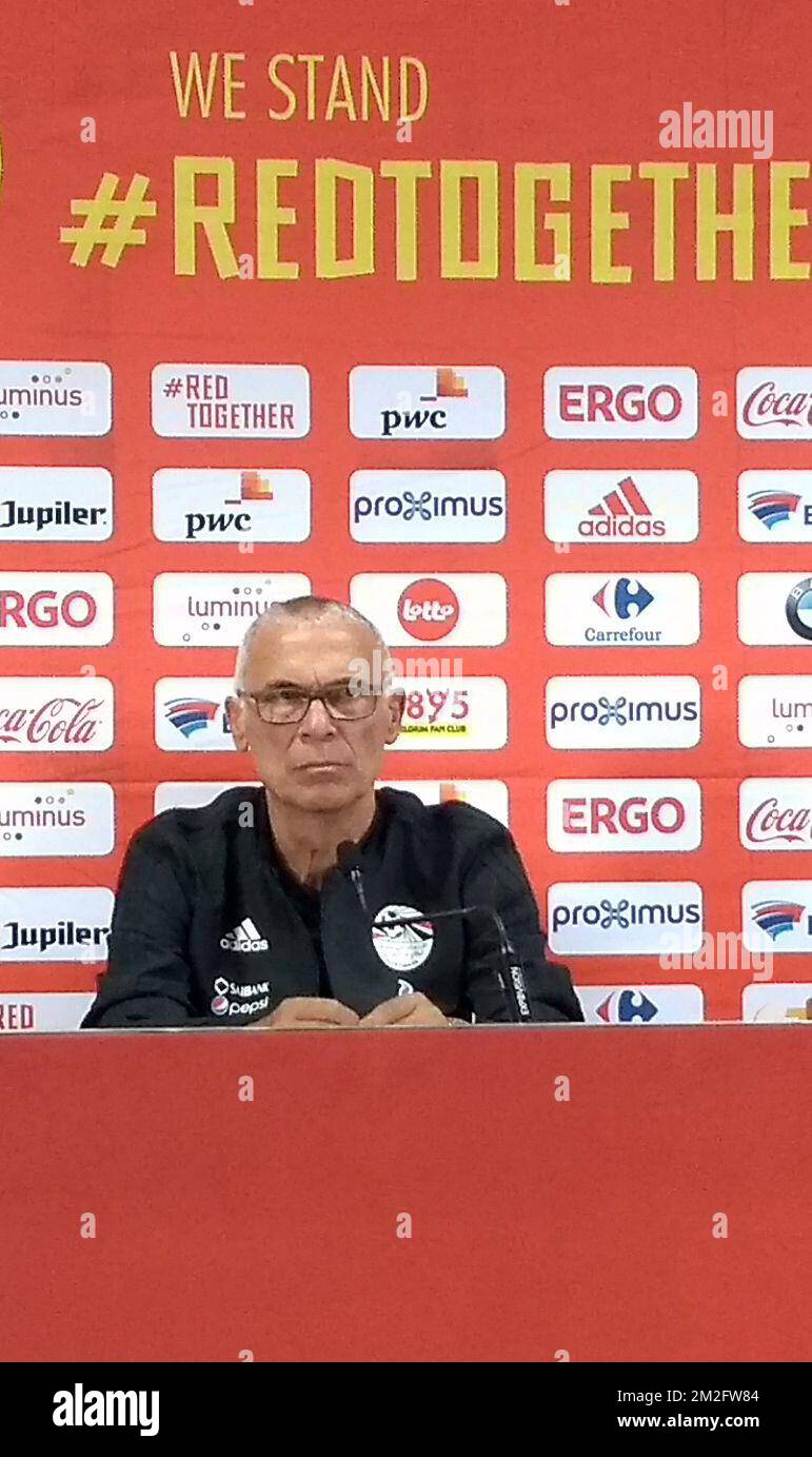 Egypt's head coach Hector Cuper pictured at a a press conference of the ...