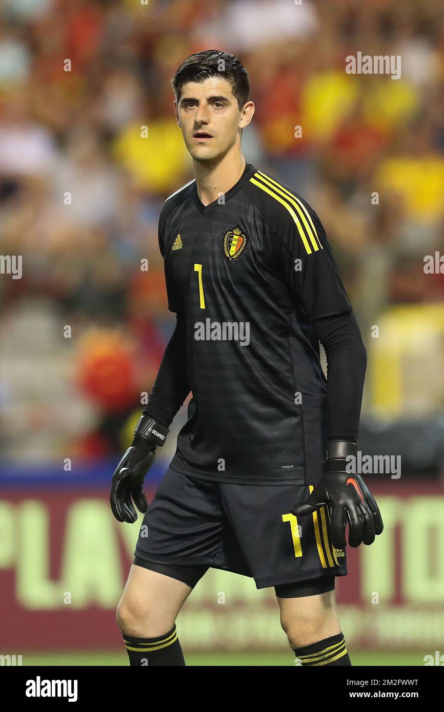 Belgium's goalkeeper Thibaut Courtois pictured during a friendly game ...