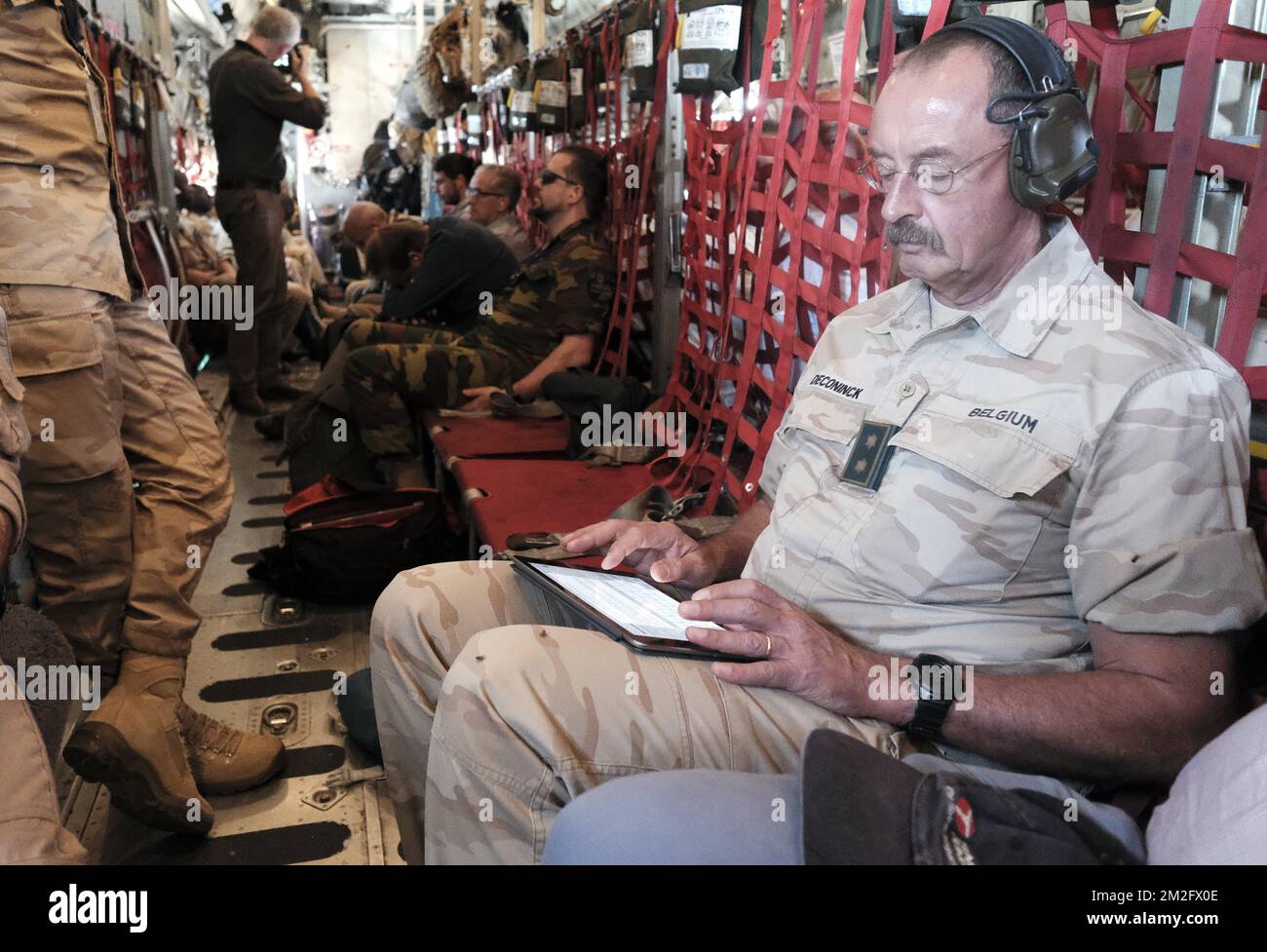 MINUSMA Force Commander Jean-Paul Deconinck pictured during a visit to ...