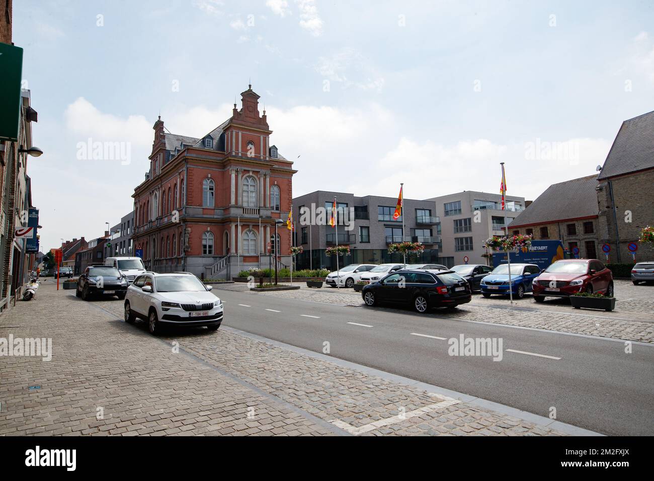 Illustration shows the city centre of the Hooglede municipality, Monday ...