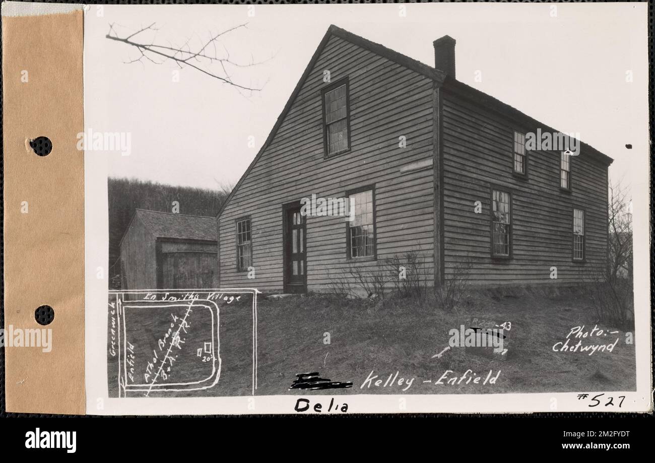 Delia Kelley, house, shed, Smith's Village, Enfield, Mass., Mar. 28 ...