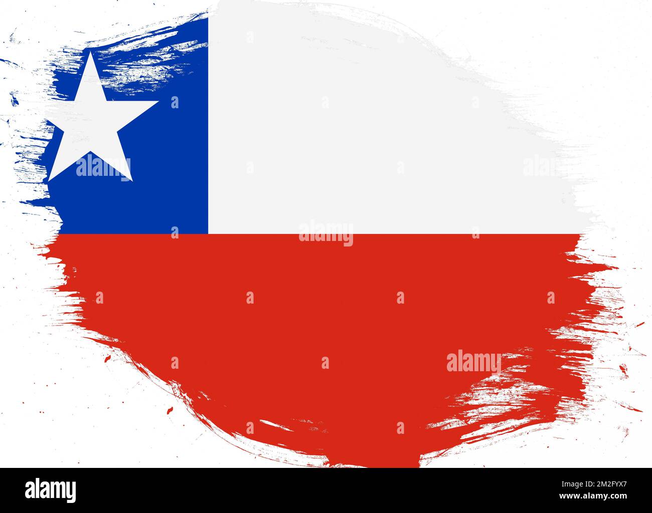 Chile brush flag hi-res stock photography and images - Alamy
