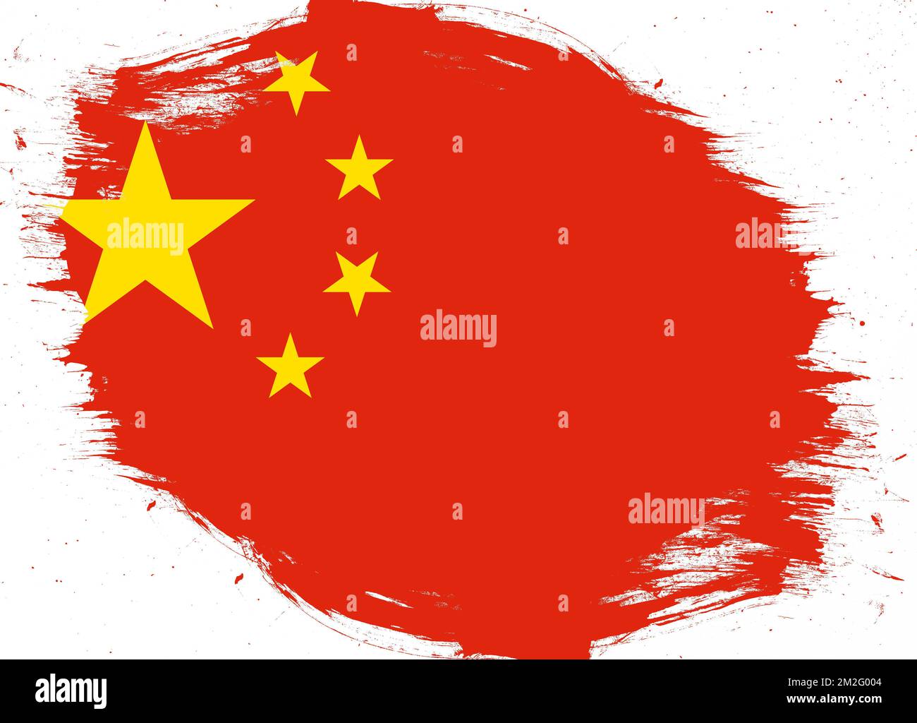 Grunge china flag hi-res stock photography and images - Alamy