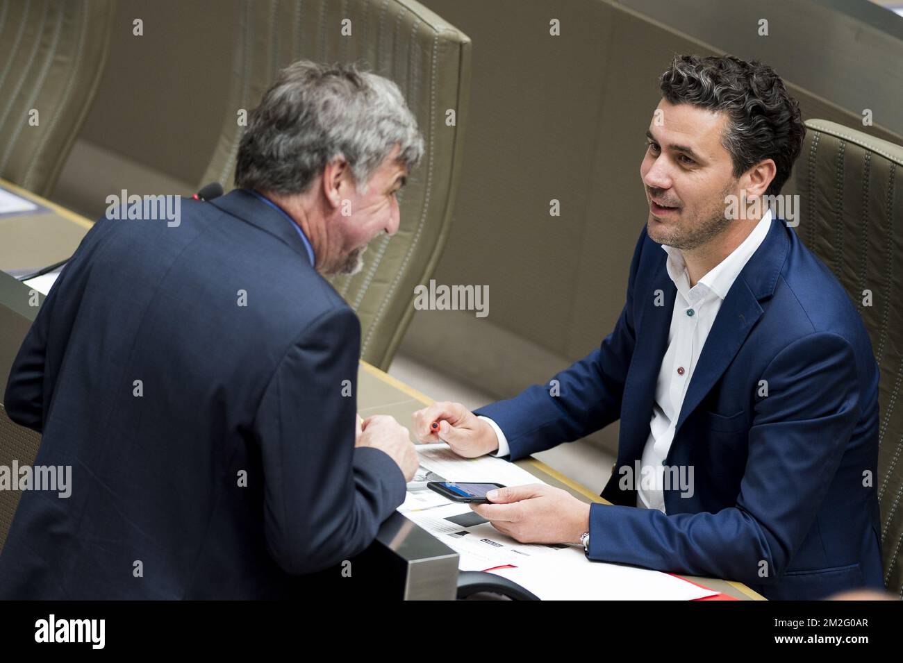 sp.a's Joris Vandenbroucke pictured during a plenary session of the ...