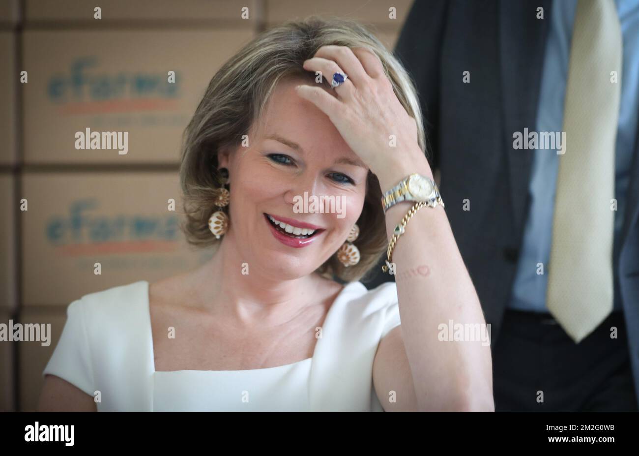 Queen Mathilde of Belgium meets with enterprises focusing on ...