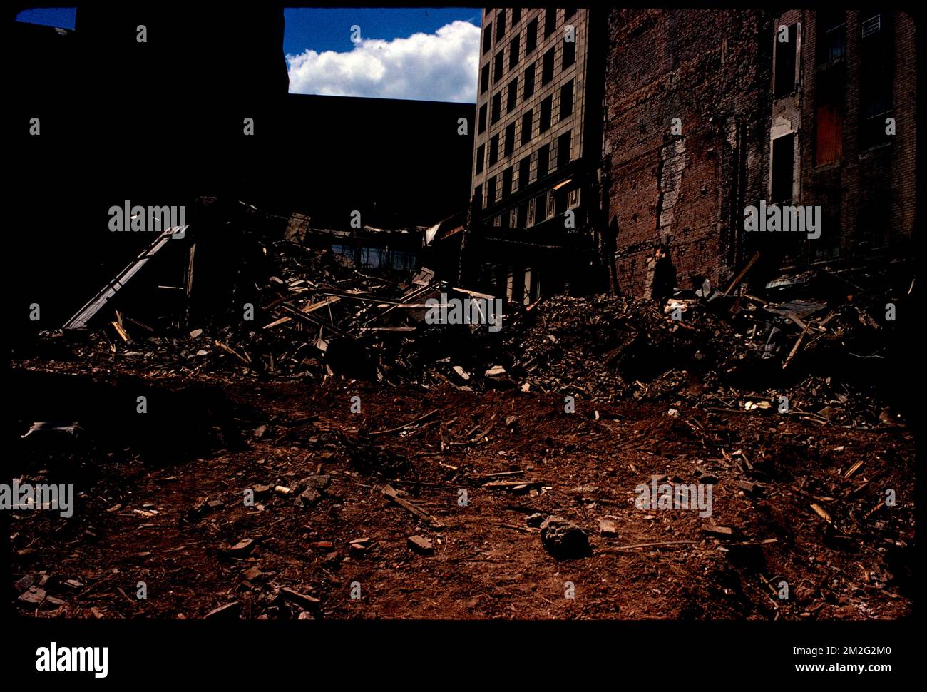 Demolished building, Boston , Demolition, Ruins, Urban renewal. Edmund ...