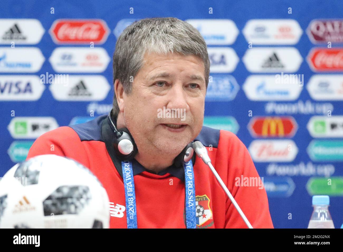 Panama's Head Coach Hernan Gomez pictured during a press conference of ...