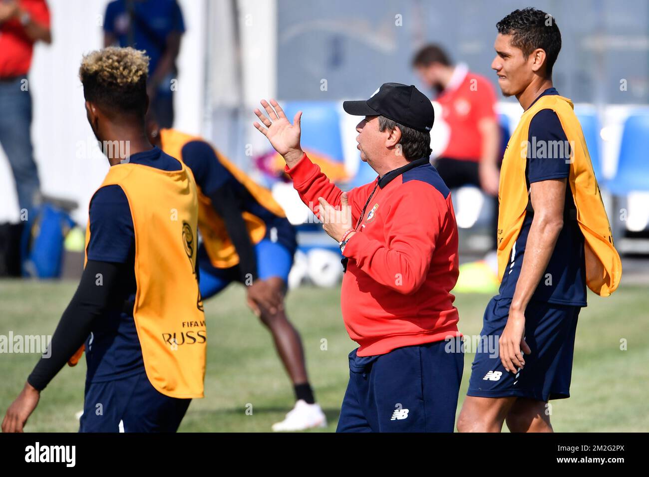 Panama's head coach Hernan Gomez pictured during a training session of ...