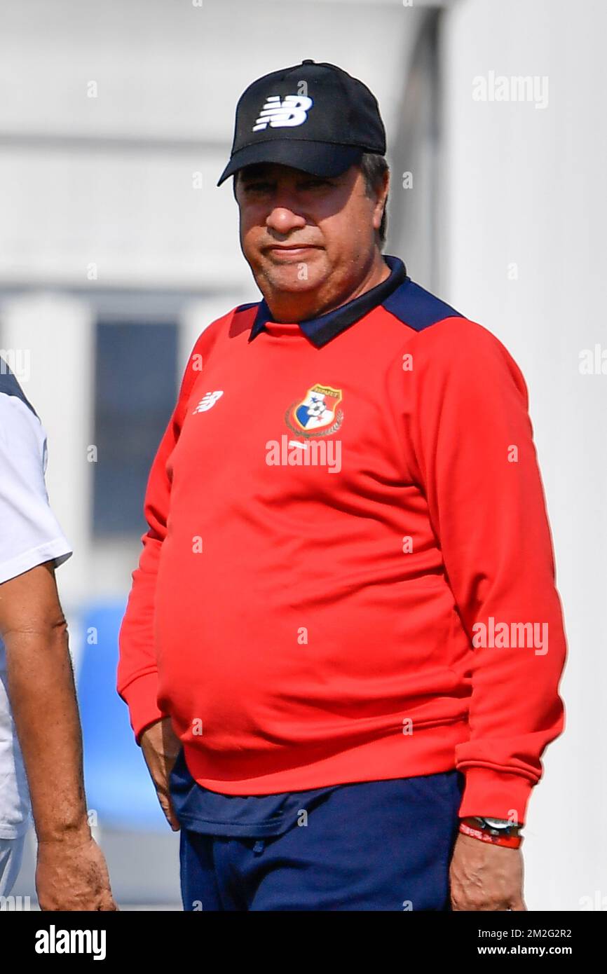 Panama's head coach Hernan Gomez pictured during a training session of ...