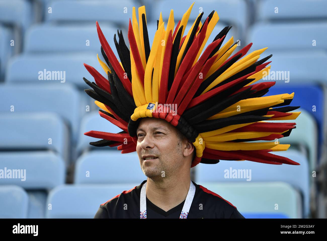 Illustration picture shows a Red Devils' fan before the start of the ...
