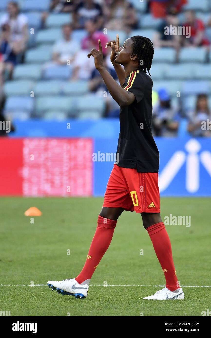 Belgium's Dedryck Boyata pictured before the start of the first round ...