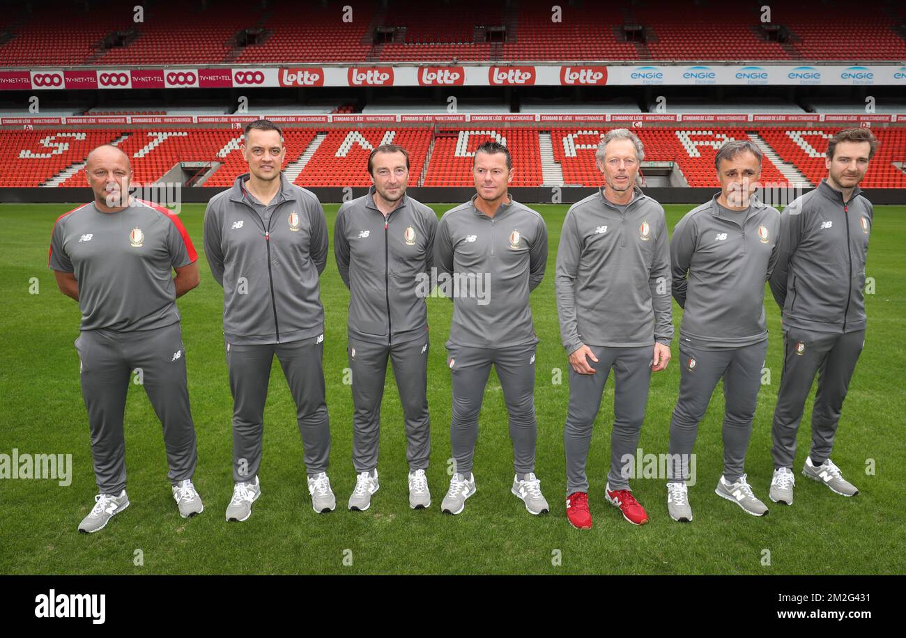 Standard's Patrick Asselman , Standard's goalkeeper coach Jan Van Steenberghe, Standard's ...