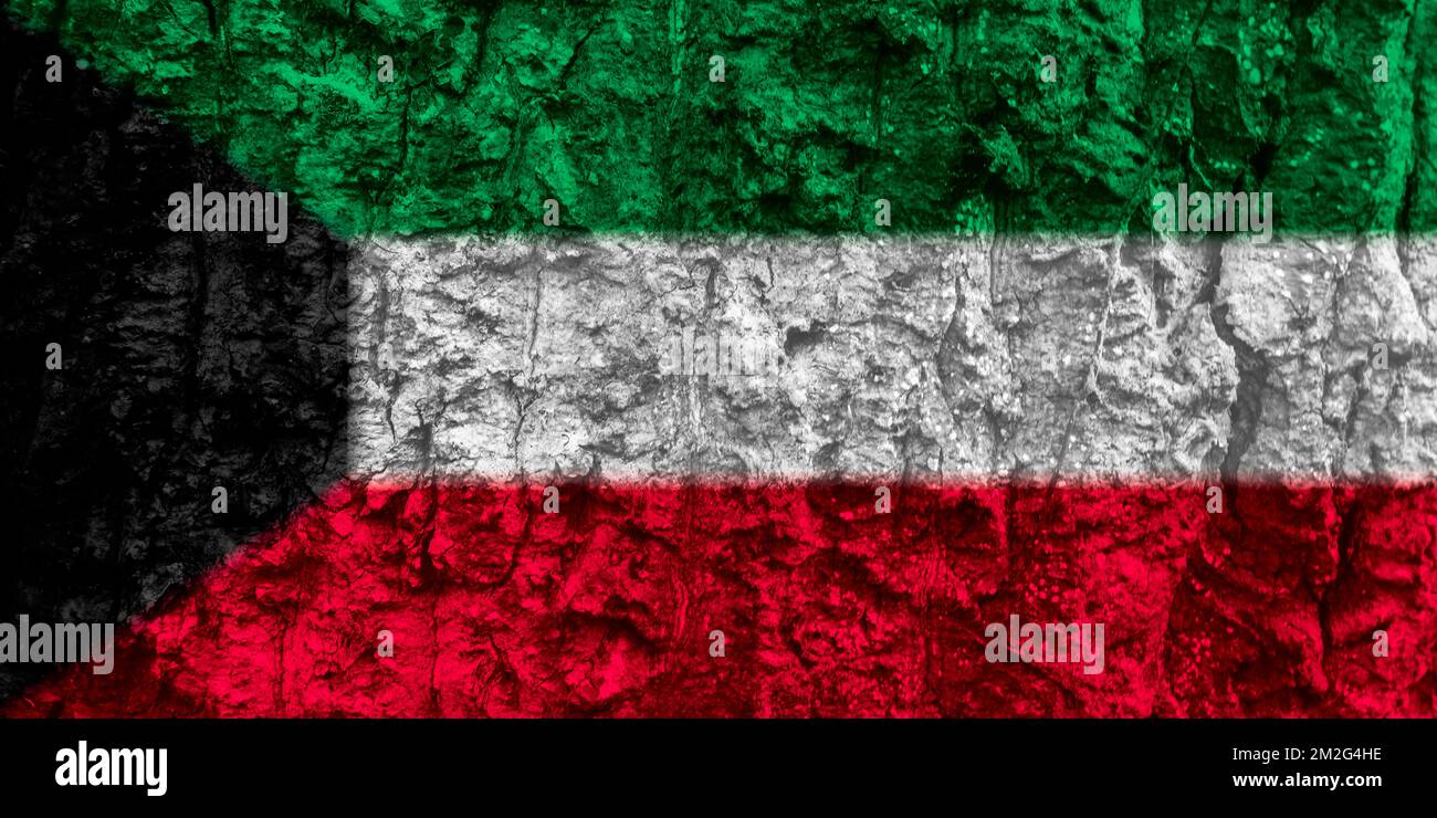 kuwait flag texture as background Stock Photo - Alamy