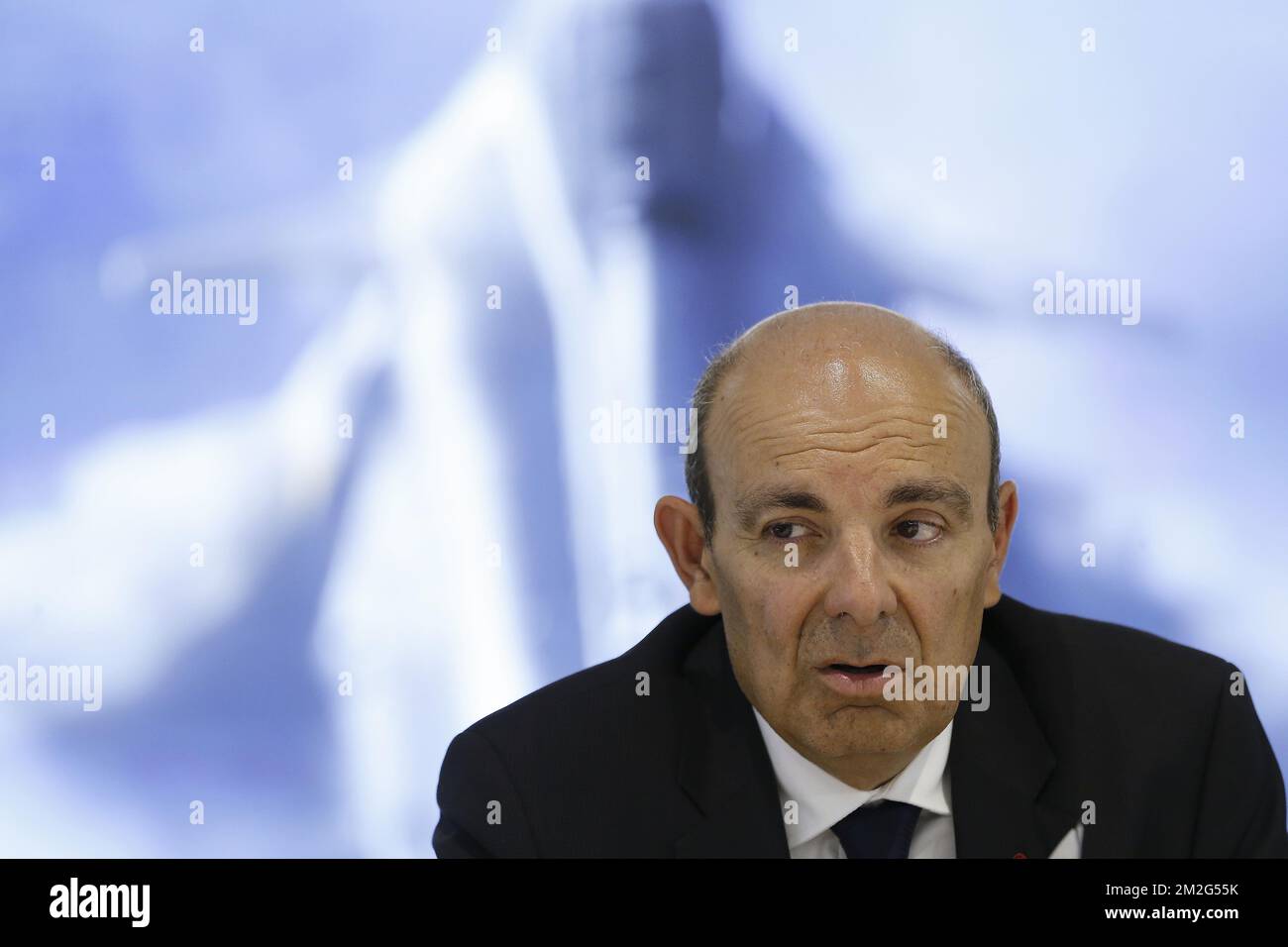 Dassault chairman and CEO, Eric Trappier pictured during a press ...