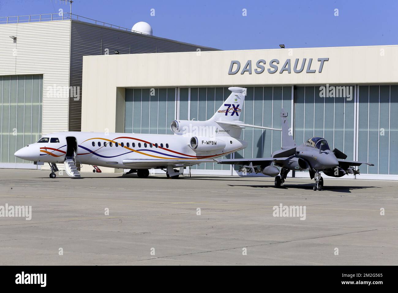 Illustration shows a Dassault Rafale fighter jet (R), during day two of ...