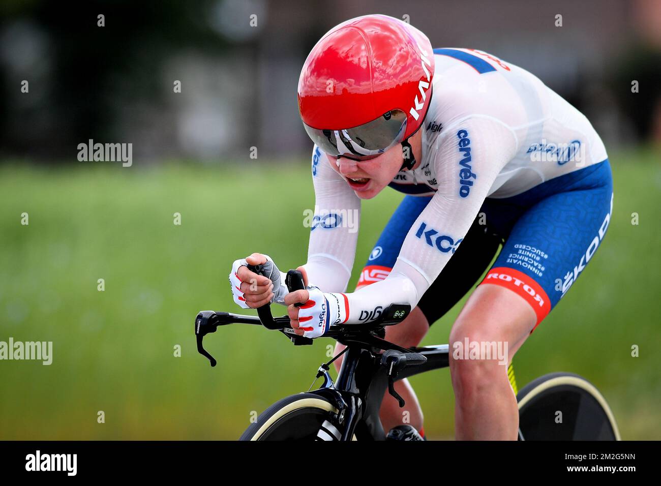 Belgian Ann-Sophie Duyck pictured in action during the women's elite ...