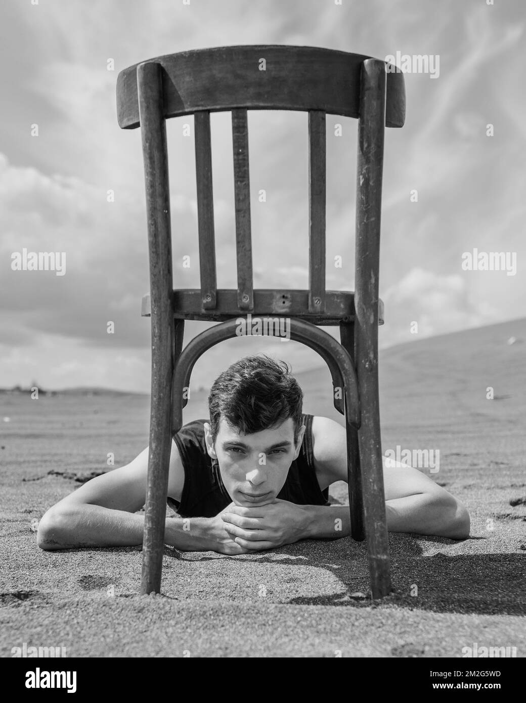 Chair under Black and White Stock Photos & Images - Alamy